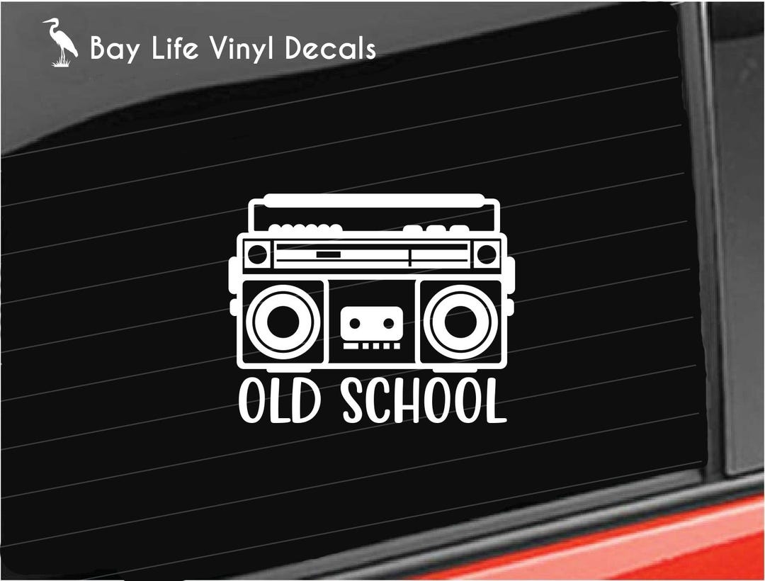 Retro Boombox Vinyl Decal, Boombox Radio Old Style Vinyl Decal, 80's ...