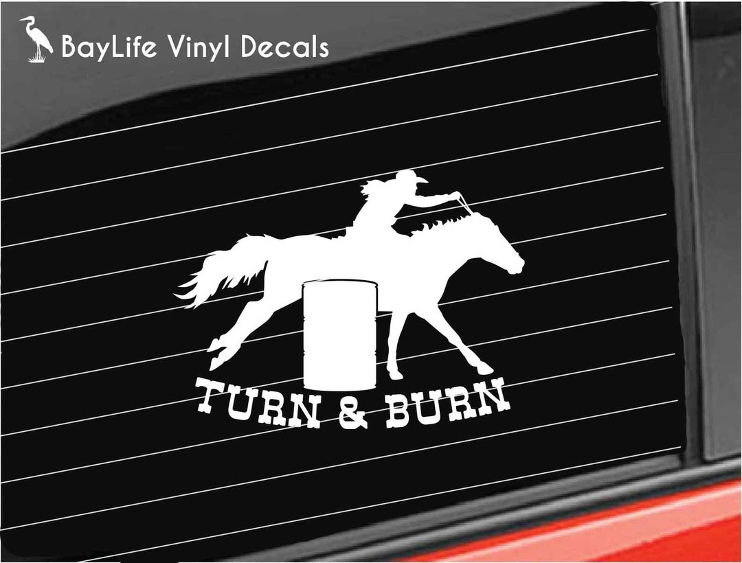 Barrel Racer Decal, Western Rodeo Barrel Racing Home/laptop/computer ...