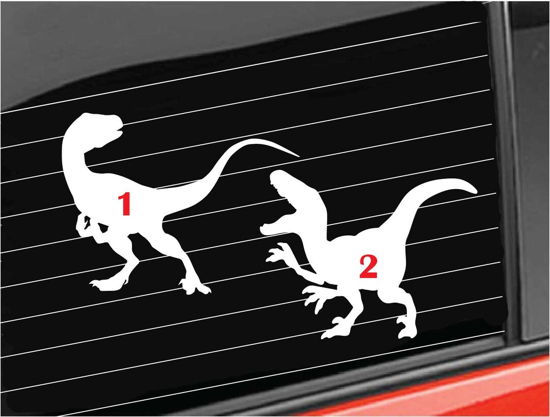 Dinosaur Velociraptor Decal, Dinosaur Vinyl Decal, Velociraptor ...