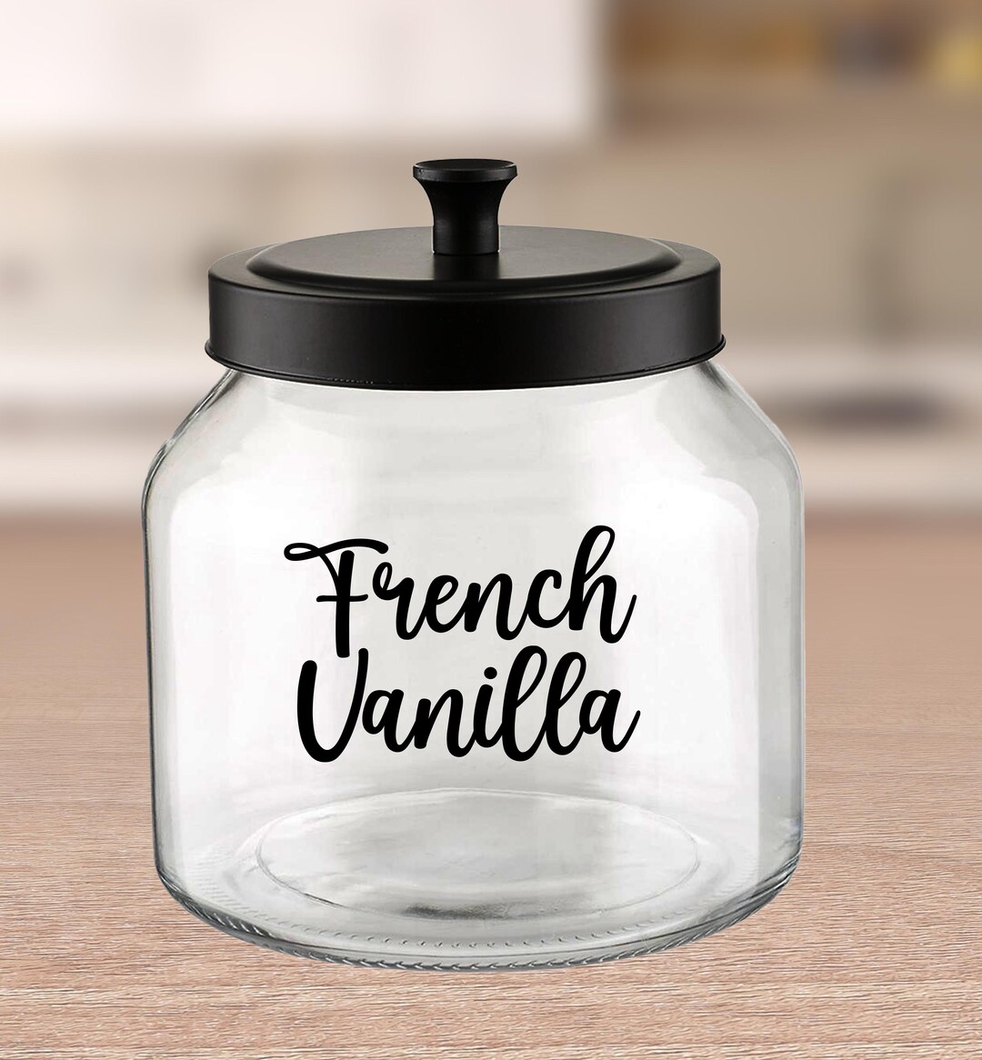French Vanilla Jar Label / Coffee Creamer Jar Decal / Spices Home ...