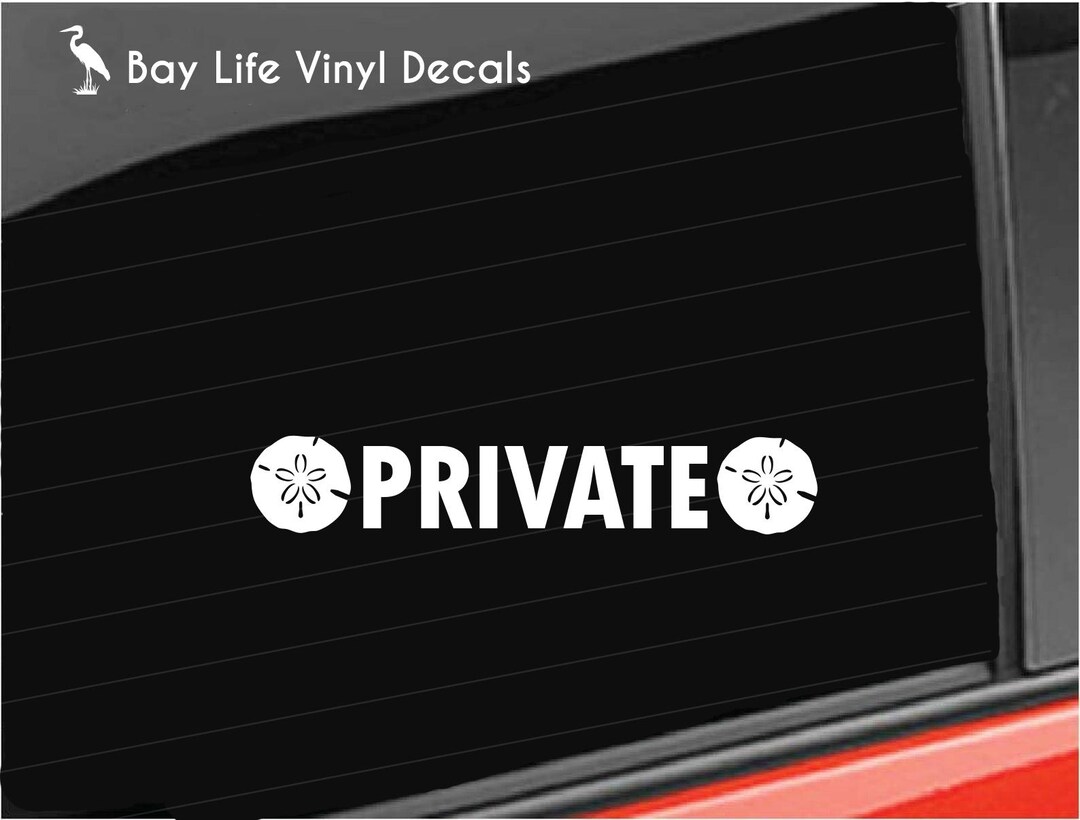 Custom Vinyl Decal Private Decal - Etsy