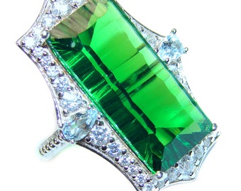 Green Helenite Ring - Etsy