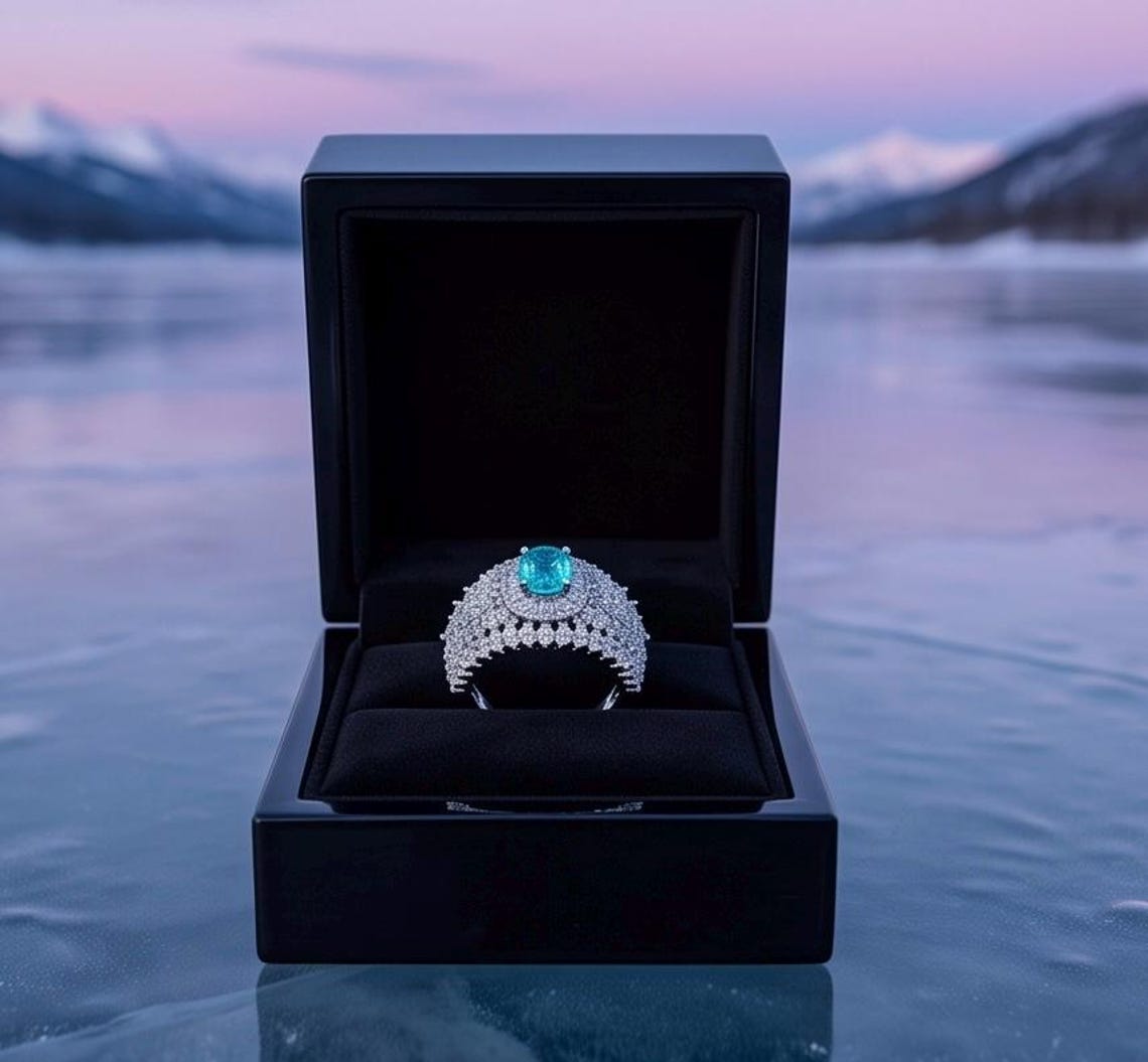 Paraiba Tourmaline Ring Sterling Silver Blue Gemstone Handcrafted Gift ...