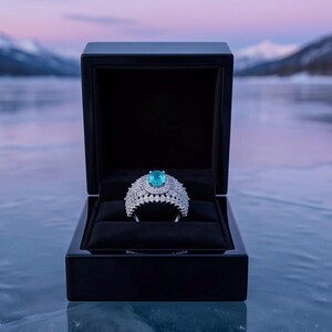 Paraiba Tourmaline Ring Sterling Silver Blue Gemstone Handcrafted Gift ...