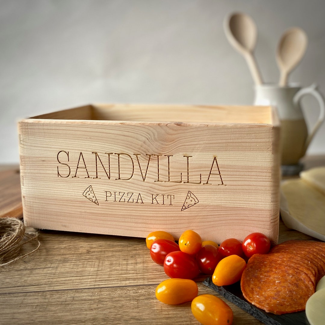 Personalised Pizza Kit Box - Personalised Storage - Bespoke Box - Home ...