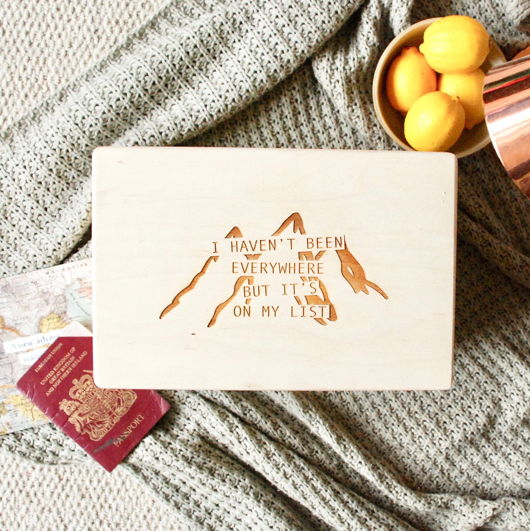 Personalised Travel Quote Memory Box Wanderlust Keepsake Box - Etsy