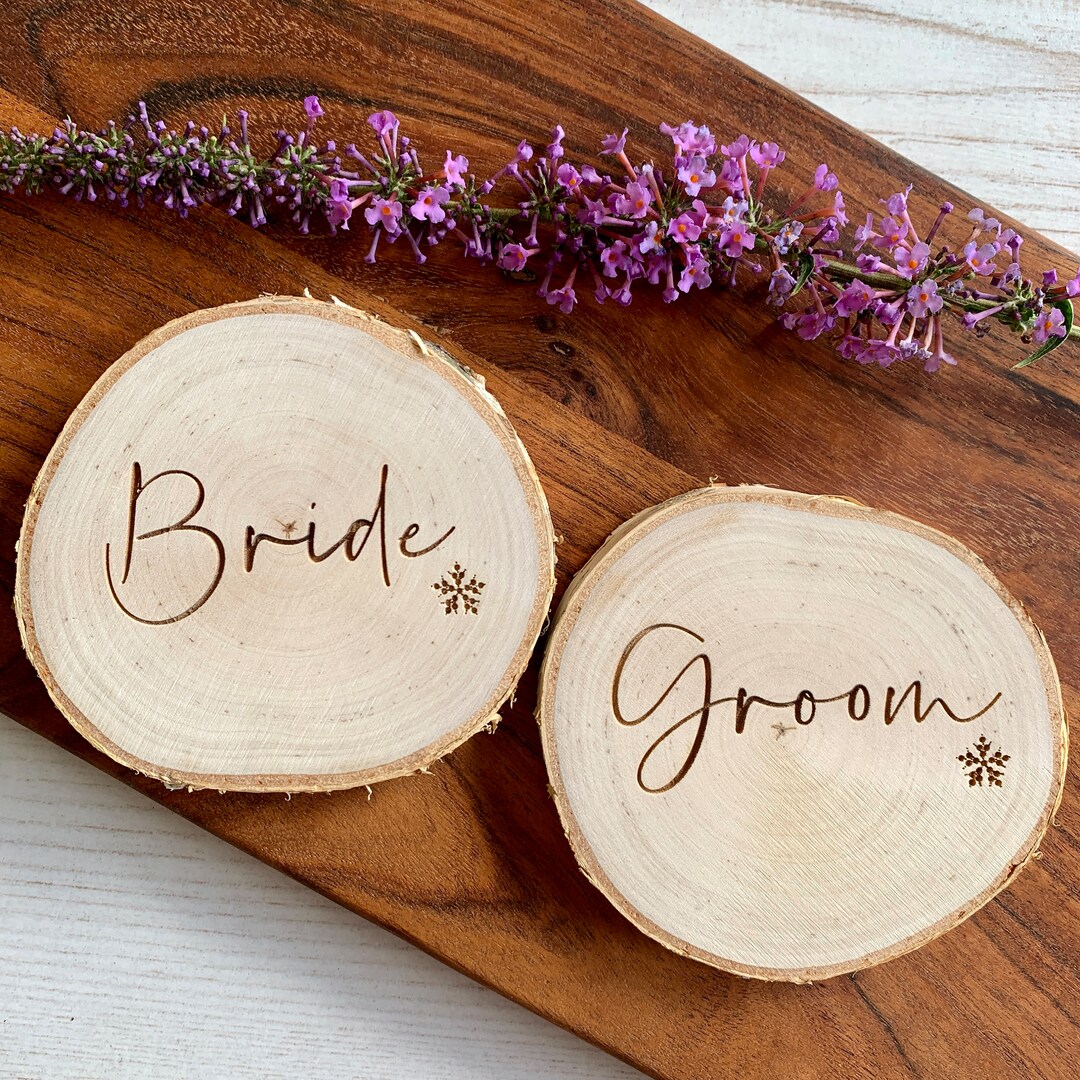 Rustic Wedding Name Place Settings, Winter Wedding, Wedding Favour ...