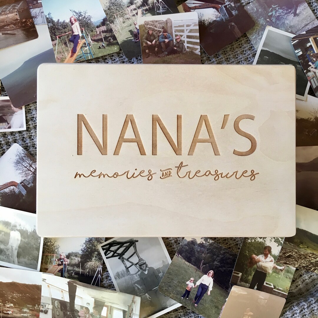 Personalised Mum Memories and Treasures - Wooden Memory Box - Family ...