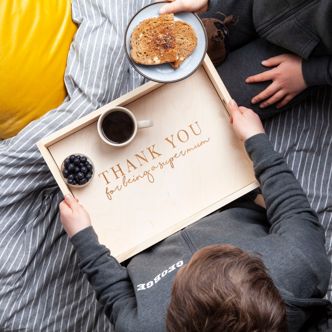 Personalised Breakfast in Bed Tray - Mother's Day Gift - Etsy