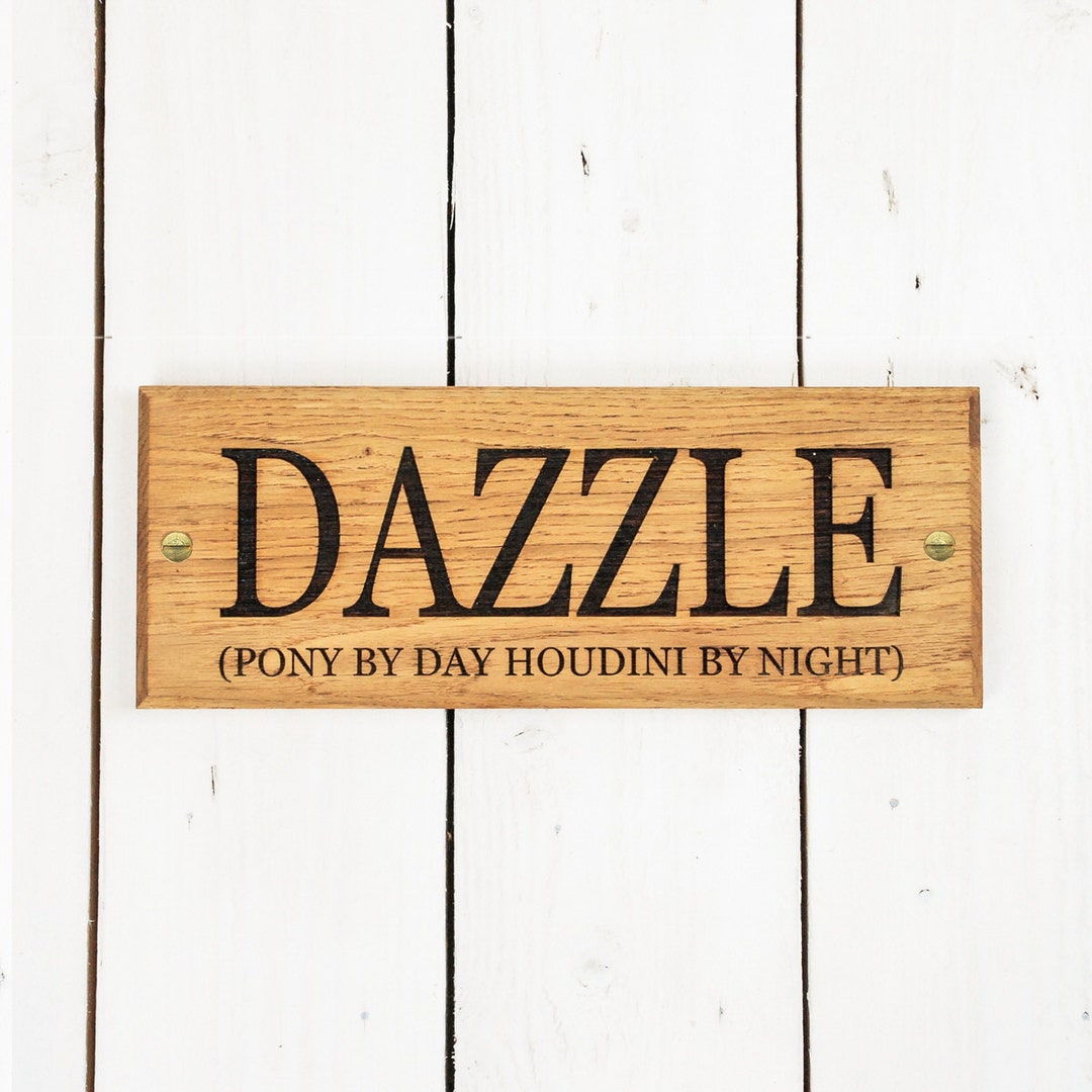 Stable Door Sign - Horse Sign - Horse Lover Gift - Horse Riding - Pet ...