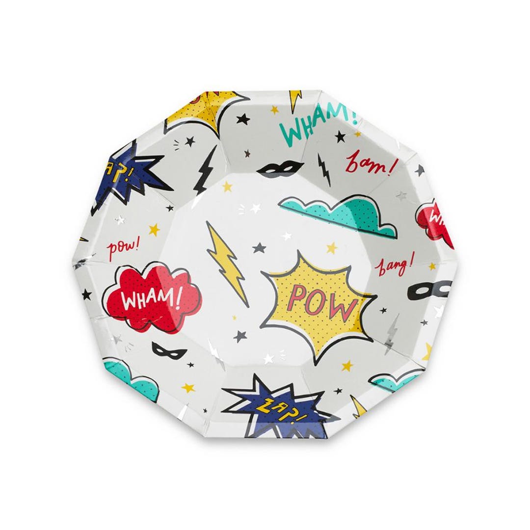 Superhero Side Plates - Set of 8 Paper Plates - Etsy