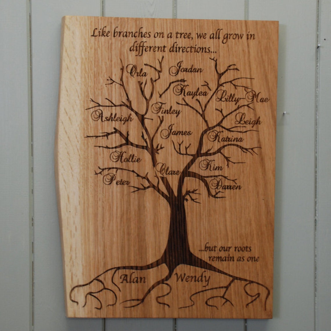 Oak Family Tree - Personalised Family Tree - Family Tree Art - Family ...