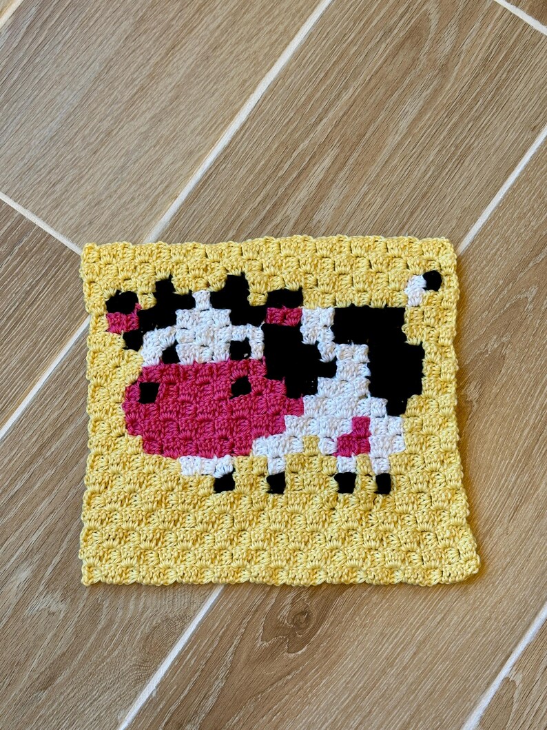 UFO Cow Crochet Pattern: Desert Roundup C2C Chair Throw (PDF Download ...