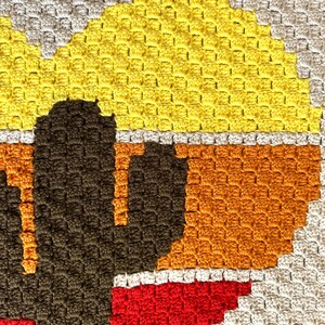 C2C PATTERN | Retro Saguaro Heart Baby Blanket | Crochet Graph Pattern ...