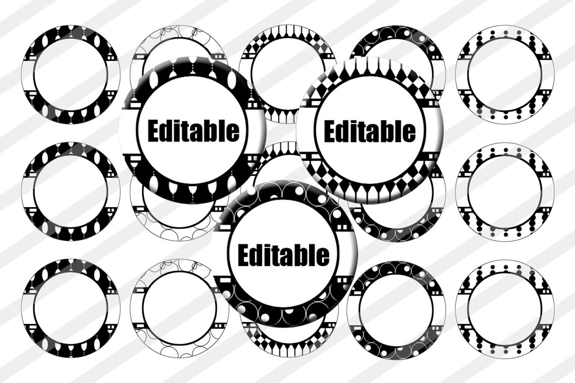 1 Inch Circle Template Bottle Caps