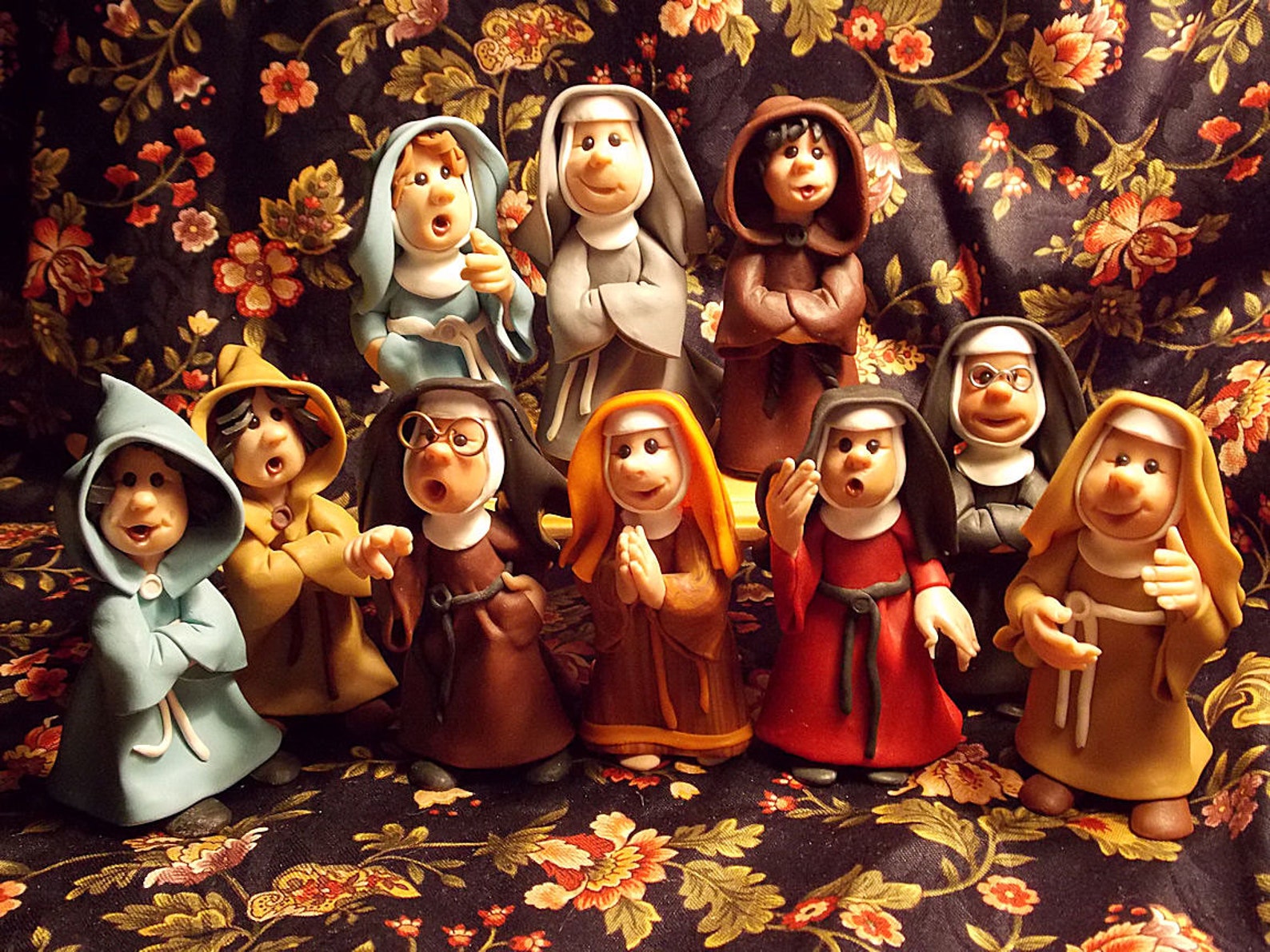 Sister Folk Nun Collection of 10 Nuns These are so Sweet | Etsy