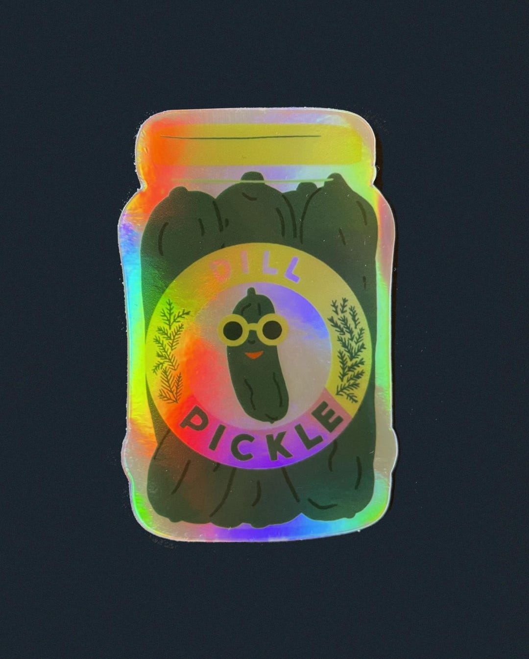 Pickle Holographic Sticker - Etsy