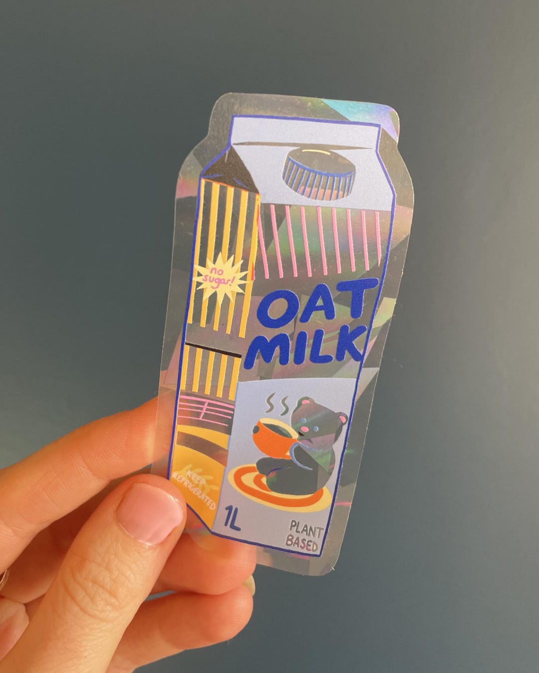 Oat Milk Sun Catcher Sticker - Etsy