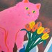 Cat With Vase Riso Print - Etsy