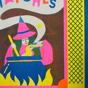 Witch Matchbox Riso Print - Etsy