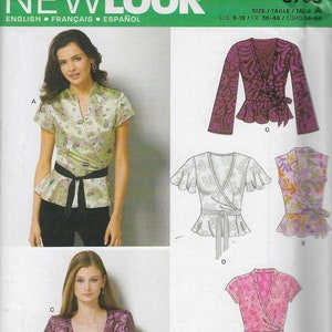 Wrap Tops - New Look 6755 - Uncut Sewing Pattern - Etsy
