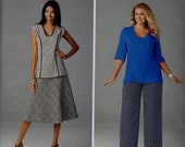 Dress Tunic Pants & Skirt simplicity 1431 Uncut Pattern - Etsy