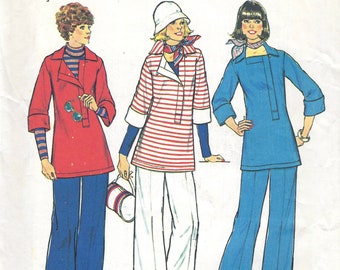 70s Simplicity 5035. 32 Bust. Bell Bottom Hip Huggers. Sailor Wide Leg ...