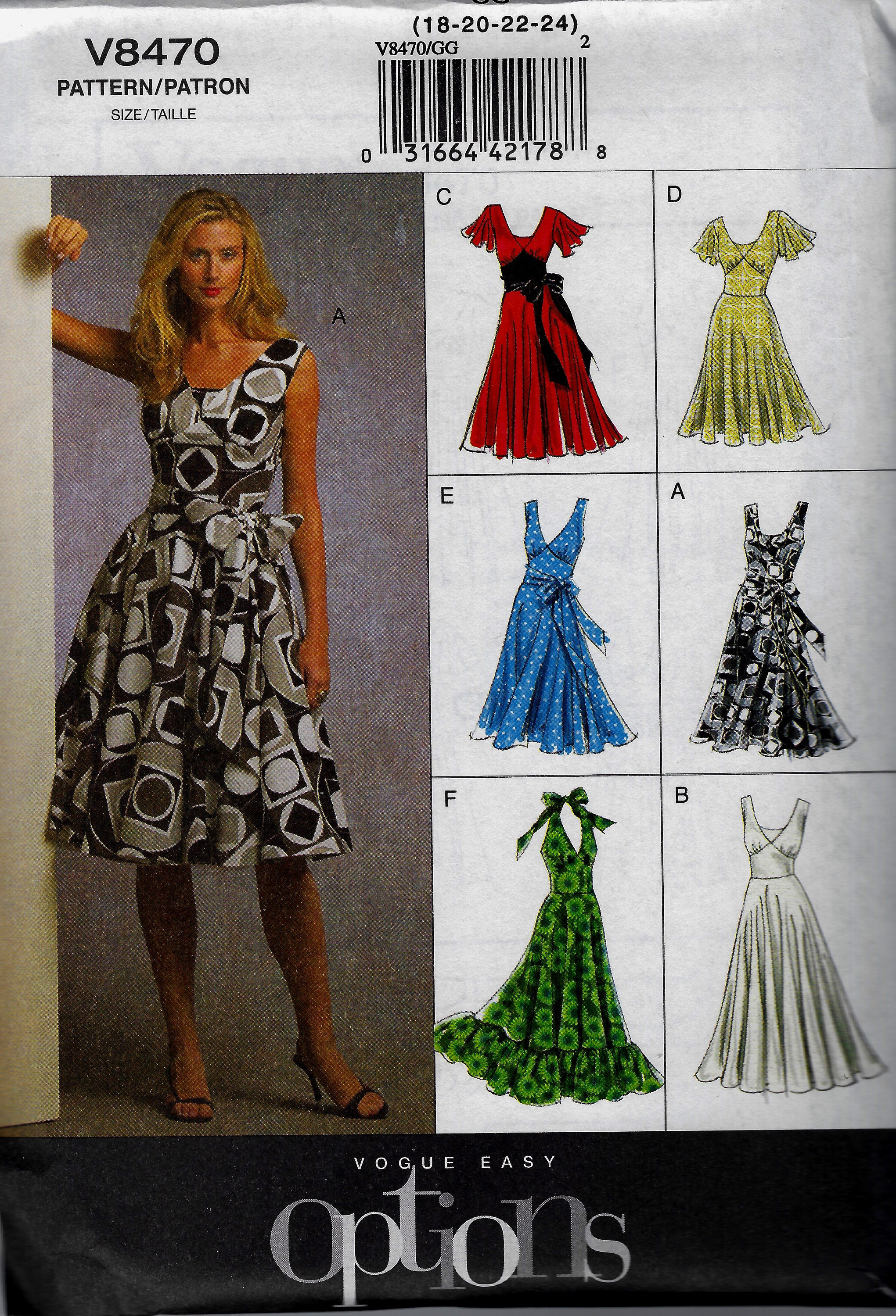 Dress Set Vogue 8470 Uncut Pattern - Etsy