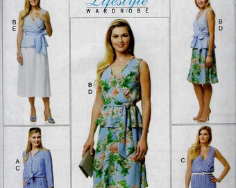 Butterick Sewing Pattern B6568 Misses Top, Sash, Jumpsuit, Skirt. Size ...