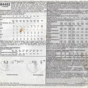 Renaissance Costume - Mccall's 4492 - Uncut Sewing Pattern - Etsy