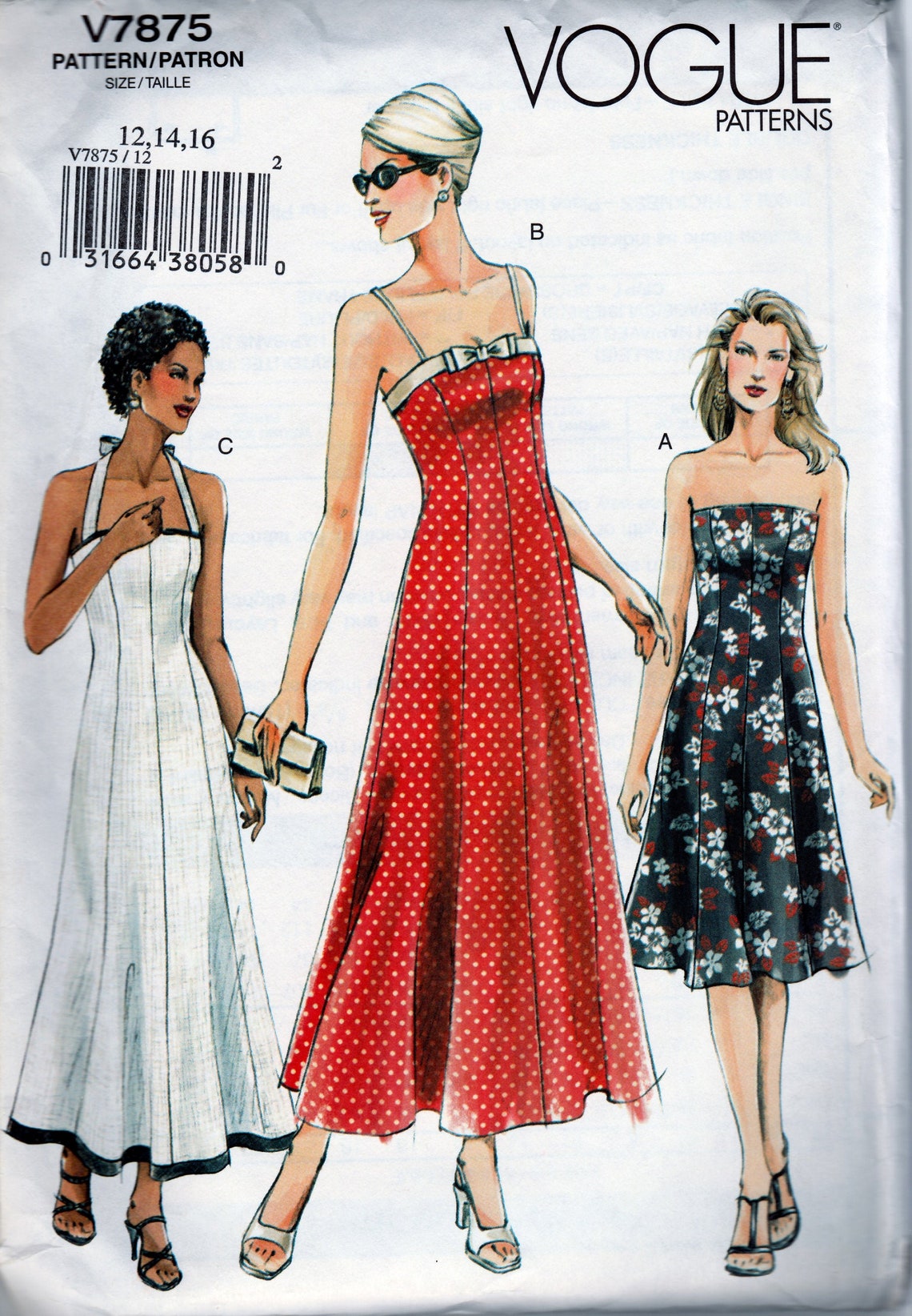 Summer Dress Set Vogue 7875 uncut Pattern - Etsy