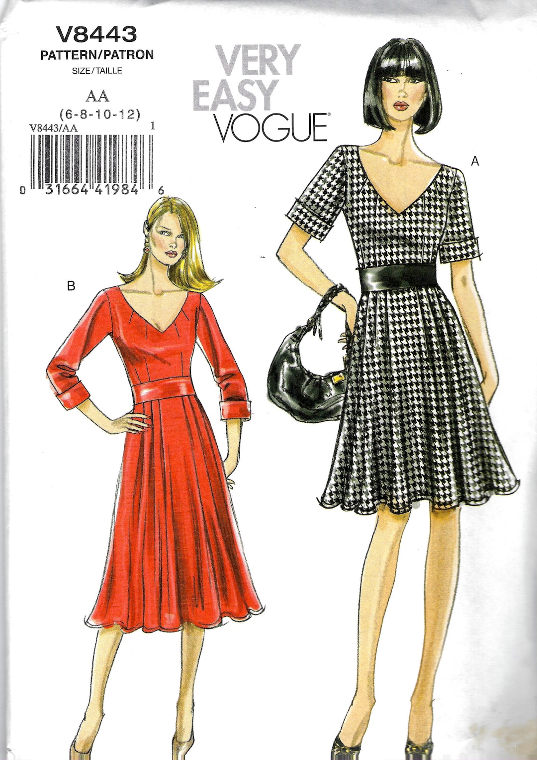 Flared Dresses - Vogue 8443 - Uncut Sewing Pattern - Etsy