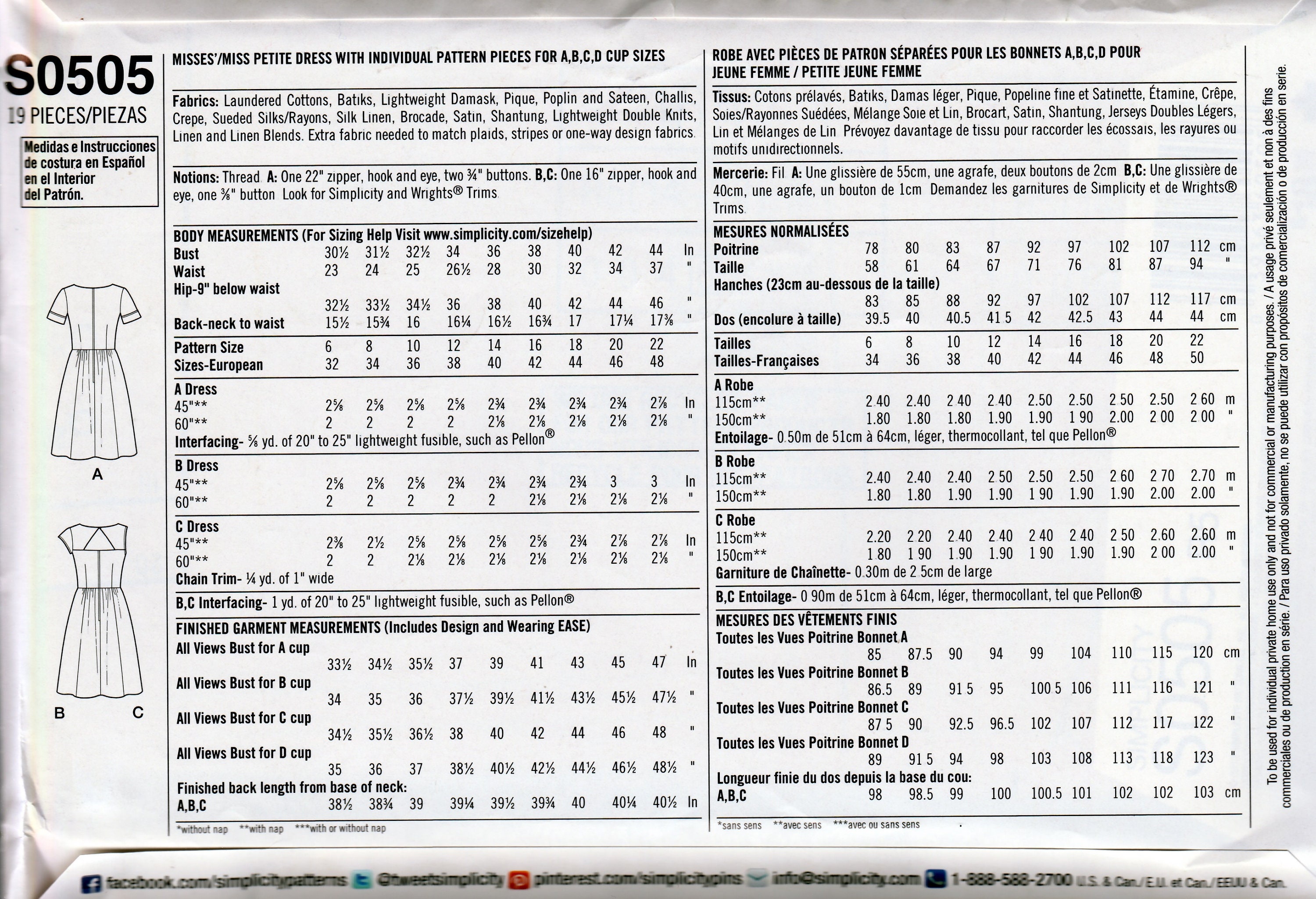 Princess Seam Dresses - Simplicity 1652 -uncut Pattern - Etsy