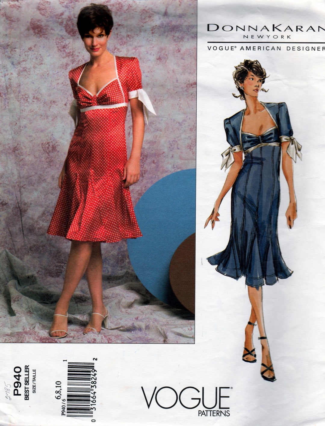Flared Dress by Donna Karan - Vogue 2785 - Uncut Pattern - Etsy