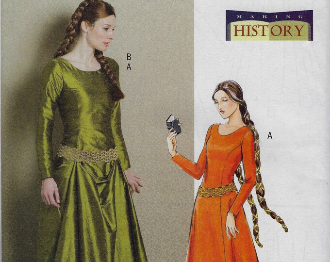 Medieval Dress & Belt - Butterick 4827 - Uncut Pattern - Etsy