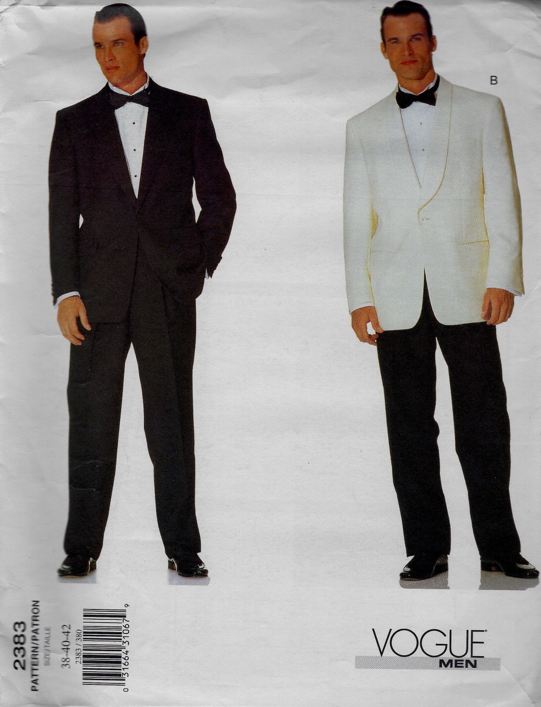 Vogue 2383 Tuxedo Style Jacket & Pants Sewing Pattern - Etsy