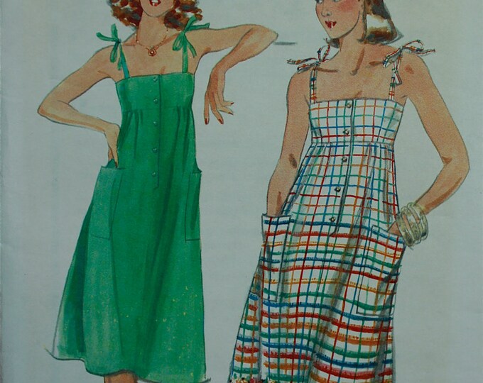 1970s Sundress Butterick Pattern 5433 Uncut Size 12 Bust 34" - Etsy