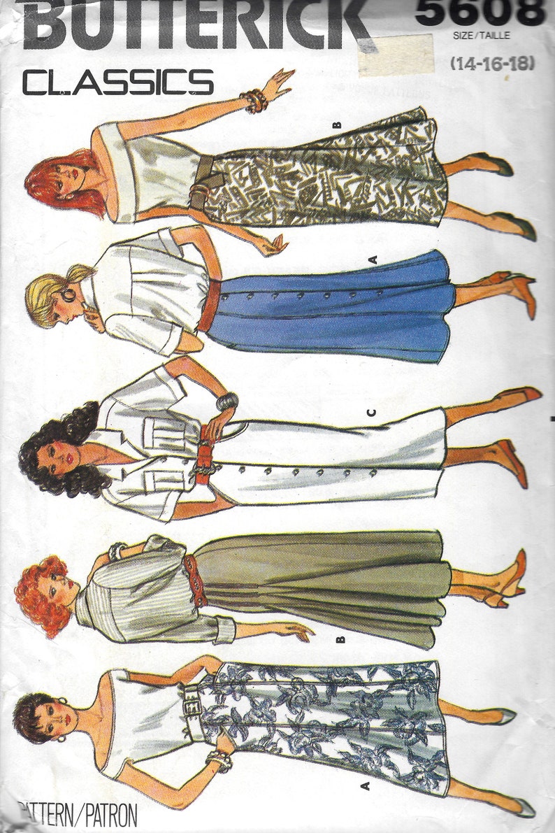 Butterick 5608 Skirts Sewing Pattern - Etsy