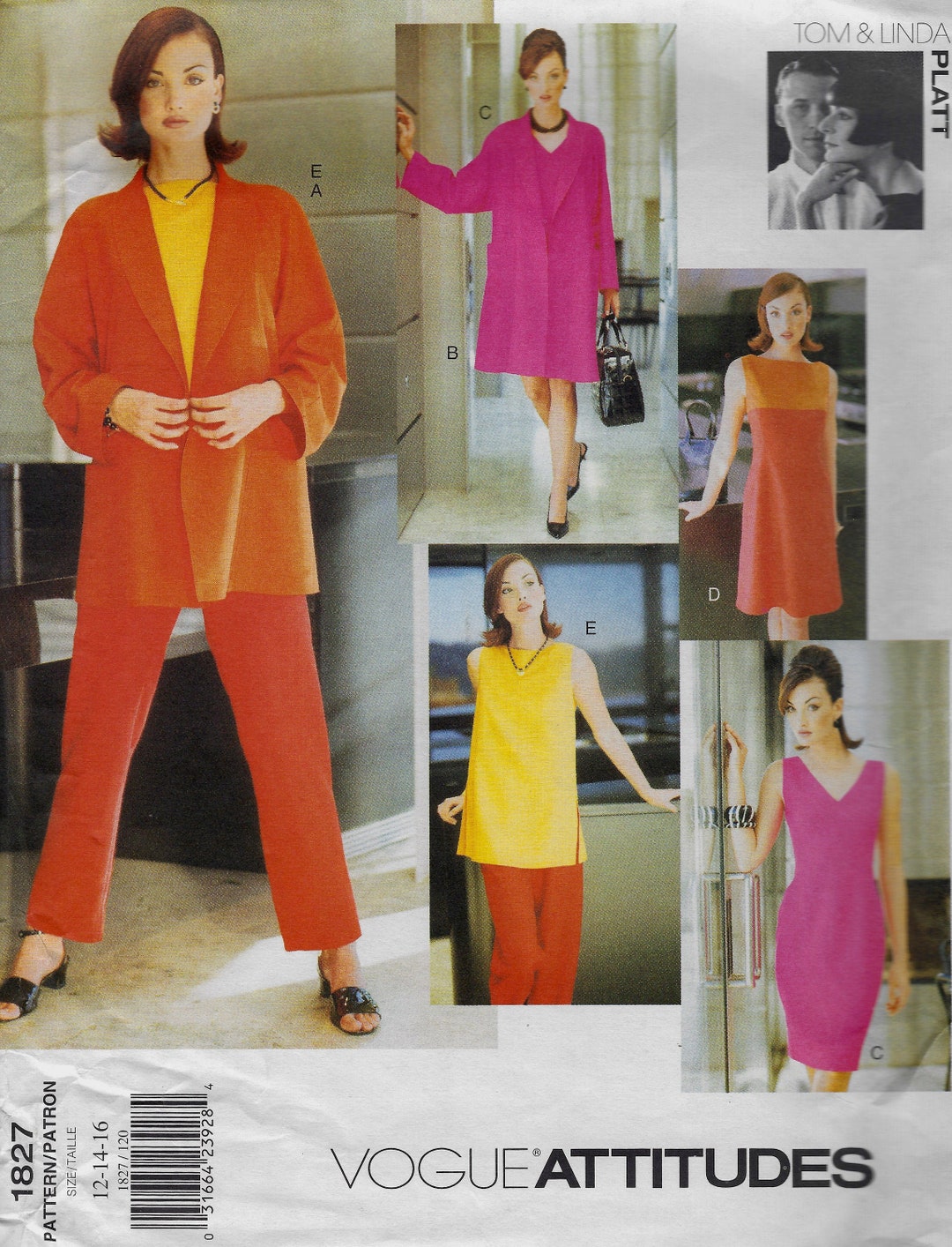 Jacket Dress Top & Pants by Tom and Linda Platt Vogue 1827 - Etsy