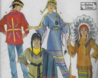 Native American Costumes by Andrea Schewe simplicity 5448 - Etsy