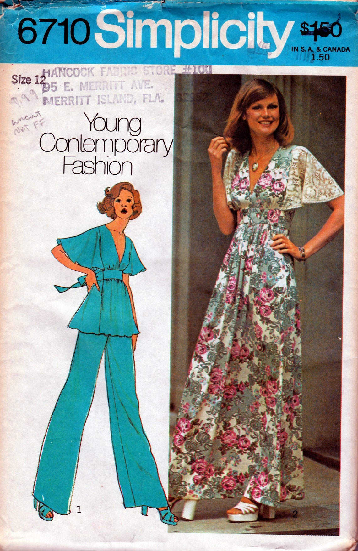 Dress, Tunic & Bell Bottom Pants Simplicity 6710 Uncut Pattern - Etsy
