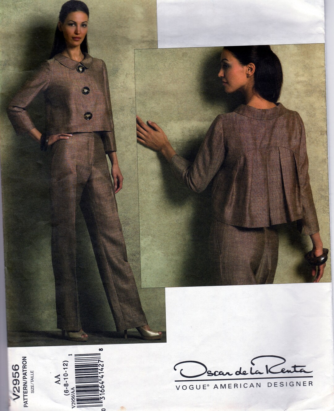 Jacket & Pants by Oscar De La Renta vogue 2956 Uncut Pattern - Etsy