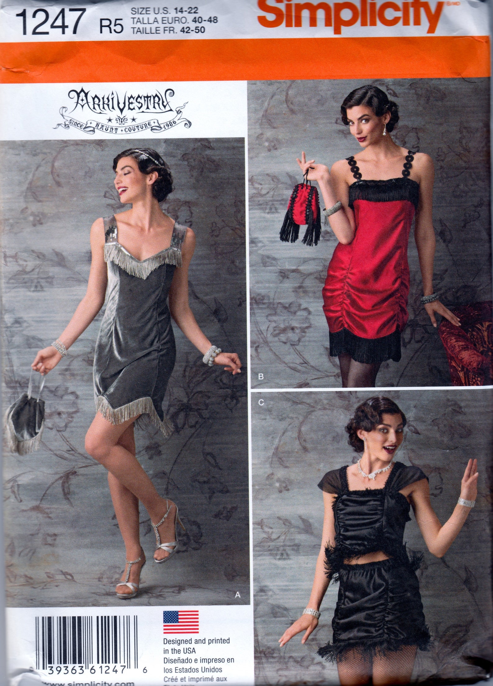 Flapper Costumes Simplicity 1247 Uncut Pattern | Etsy