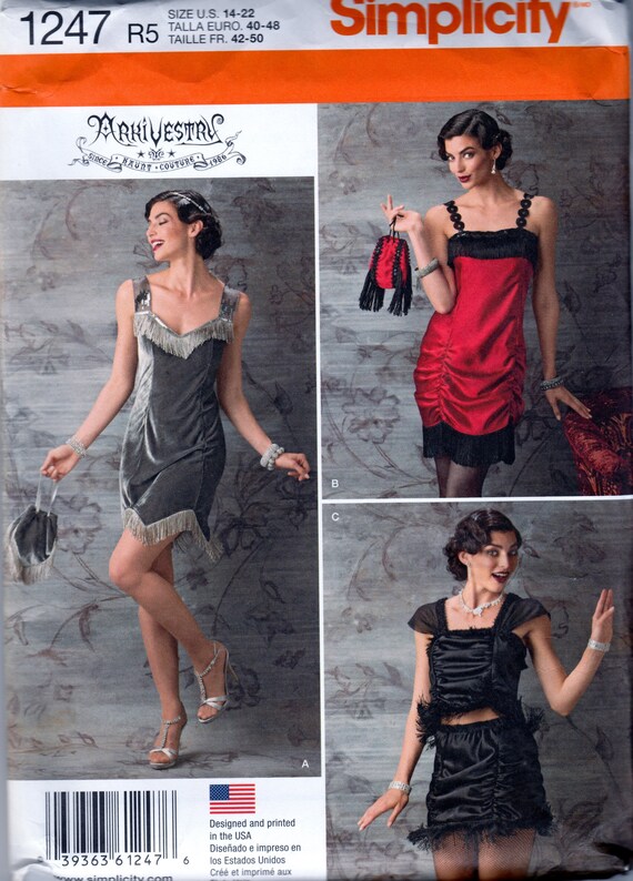 Flapper Costumes Simplicity 1247 Uncut Pattern | Etsy