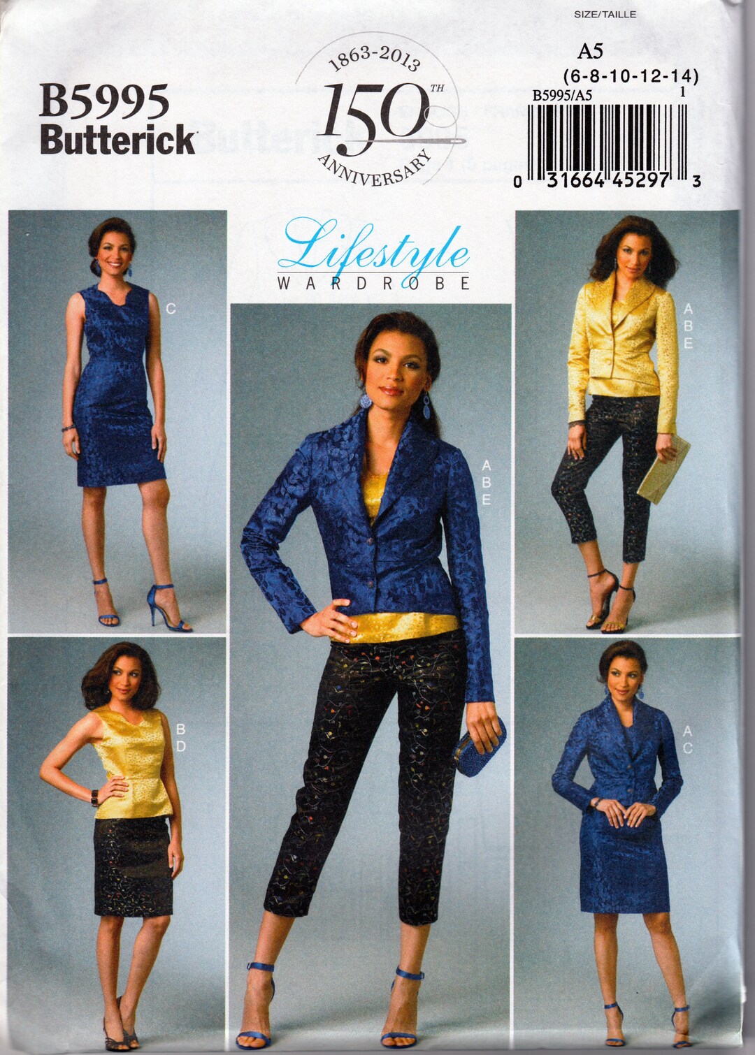 Butterick 5995 Jacket, Top, Dress, Skirt & Pants Sewing Pattern - Etsy