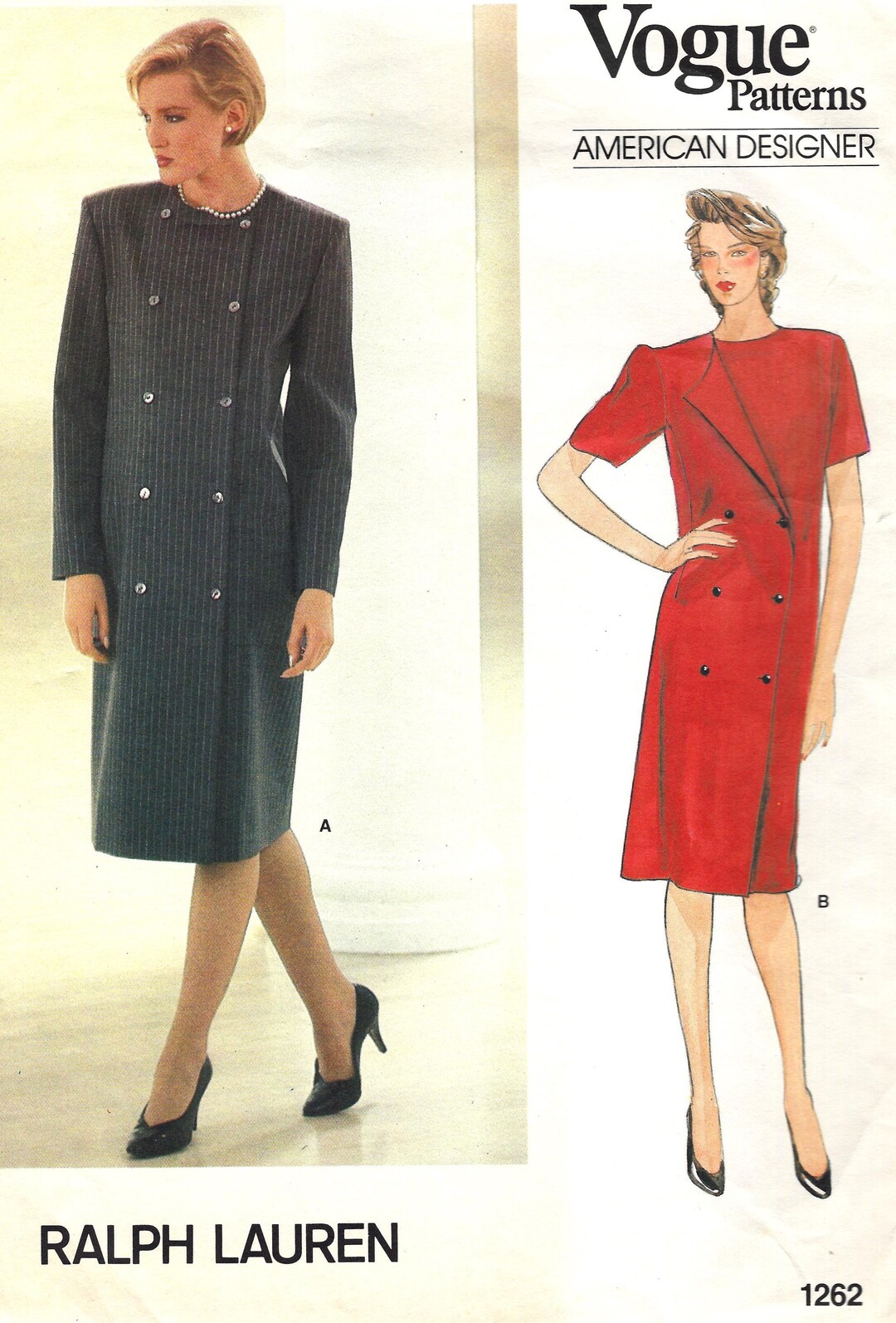 Vogue 1262 Dress Sewing Pattern by Ralph Lauren - Etsy