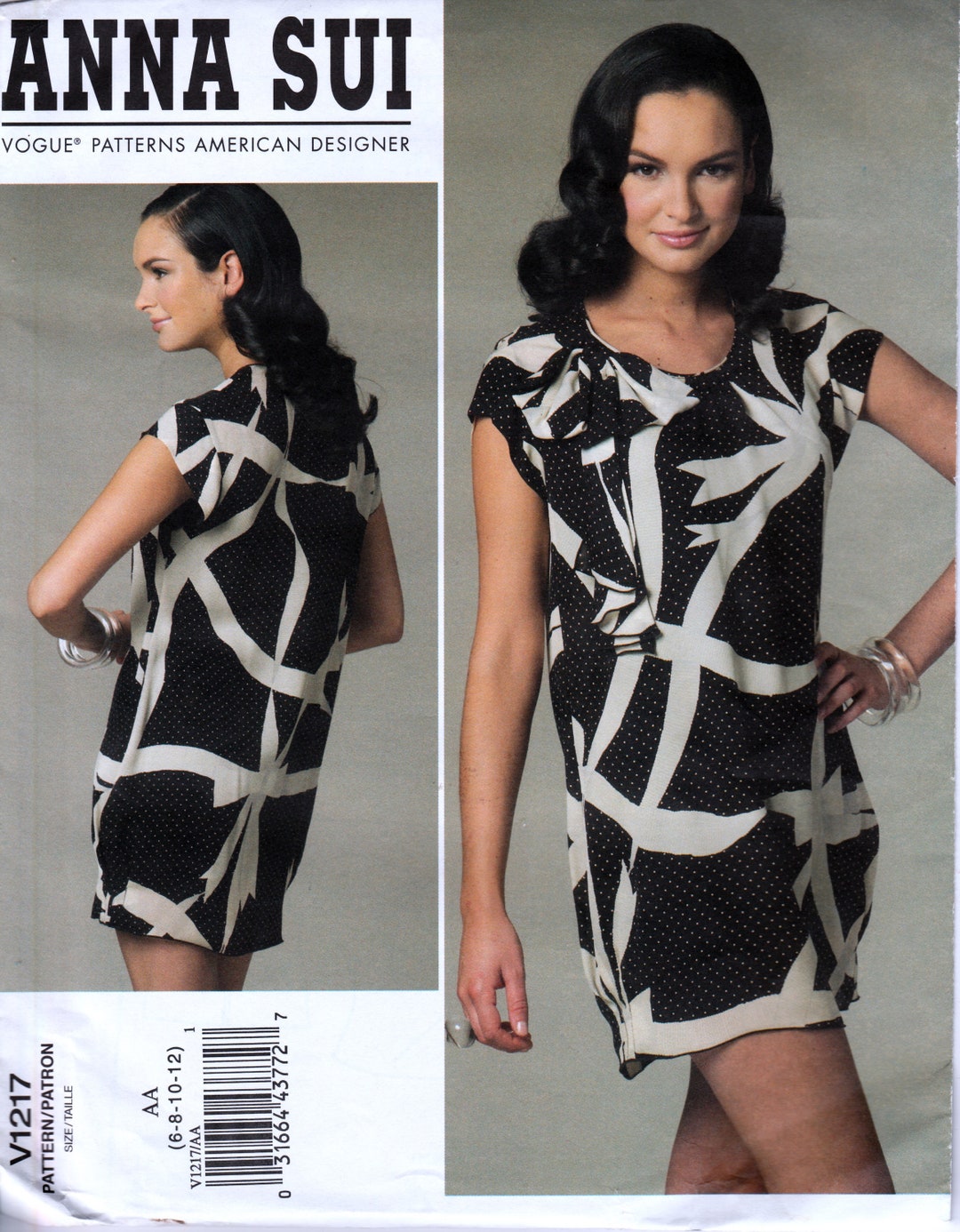 Anna Sui Dress Vogue 1217 Sewing Pattern - Etsy
