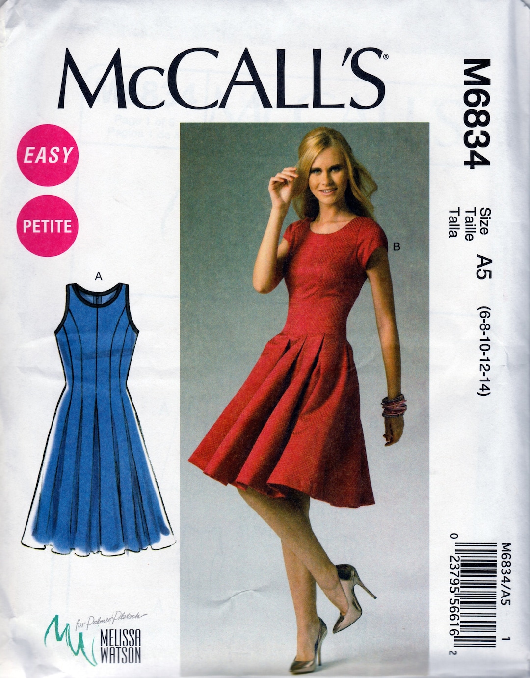 Summer Dresses by Melissa Watson - Mccall's 6834 - Uncut Pattern - Etsy