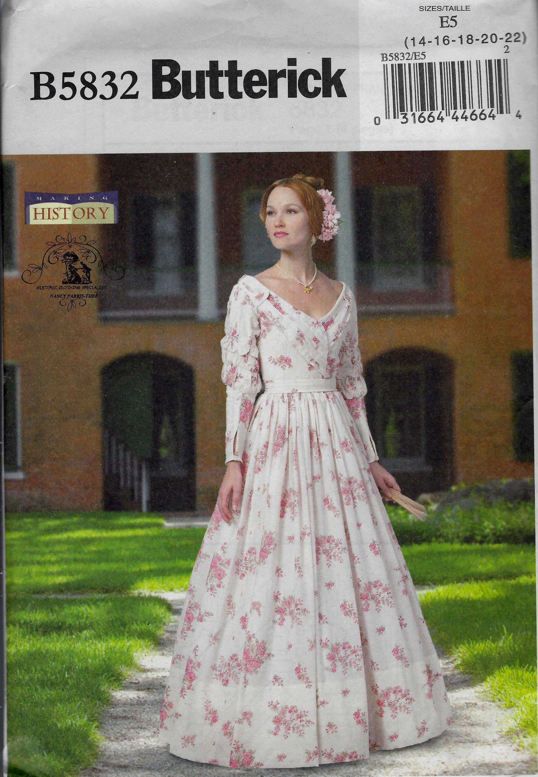 Historical Dress, Butterick 5832 Uncut Pattern - Etsy
