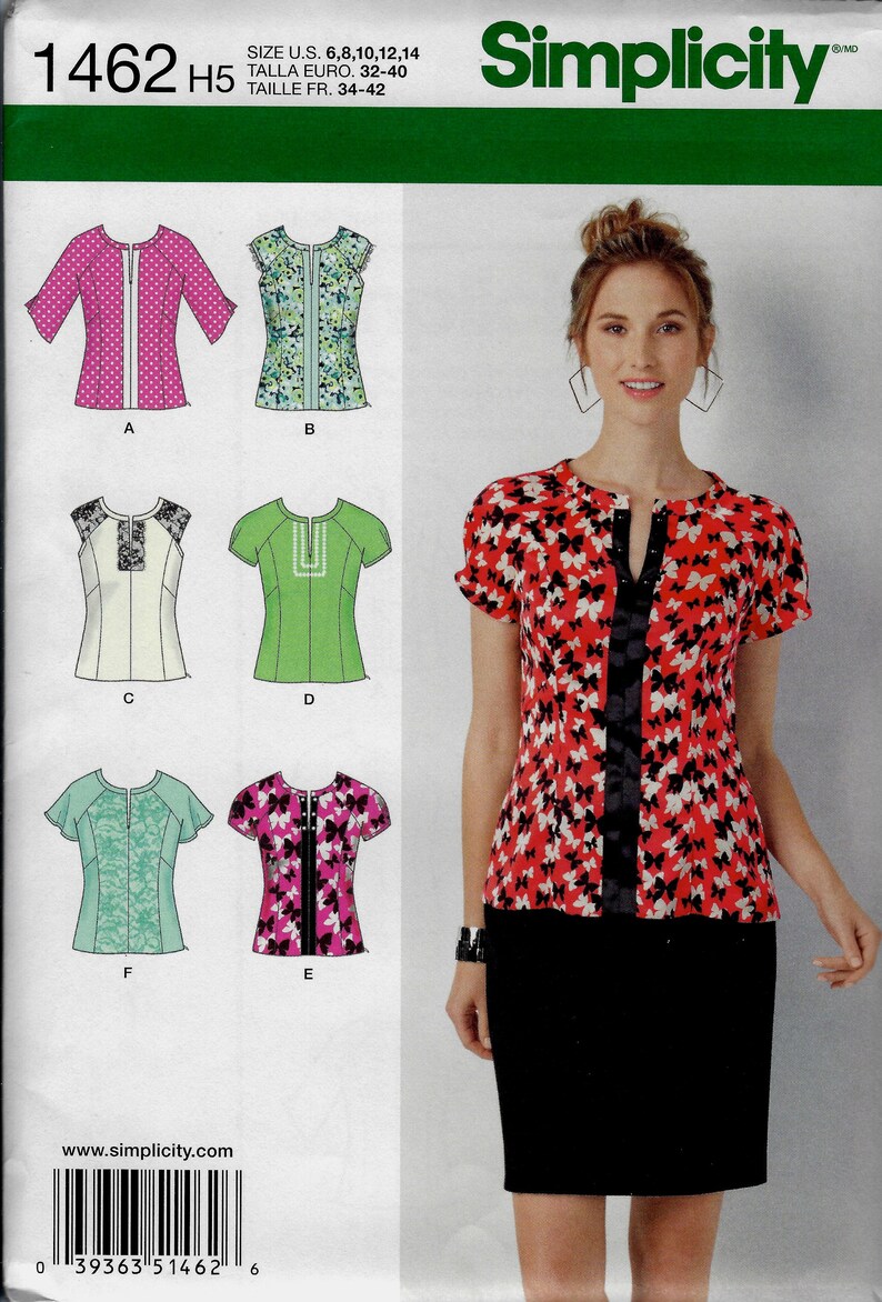 Tops Set Simplicity 1462 Uncut Pattern - Etsy Canada